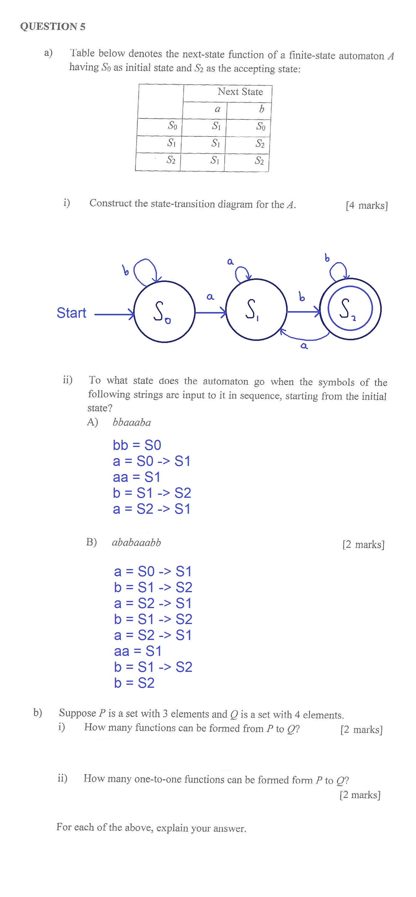 Exam questions - TMA 1201